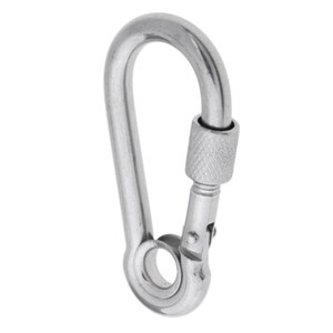 Gourd Shape Carabiner Snap Hook with Eyelet 316 Stainless Steel Spring ...