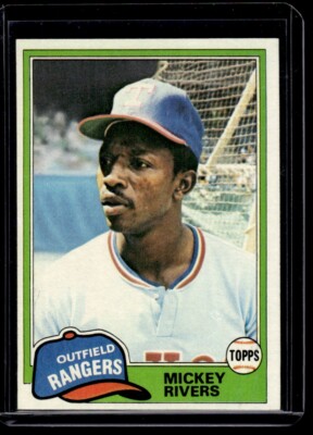 1981 Topps Mickey Rivers Texas Rangers #145 | eBay