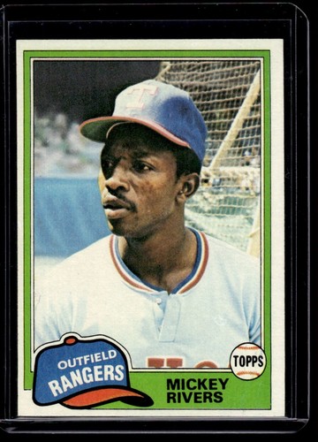 1981 Topps Mickey Rivers Texas Rangers #145 | eBay