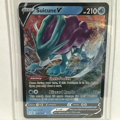 Suicune V 031/203 Evolving Skies Holo Ultra Rare Pokemon Card TCG | eBay