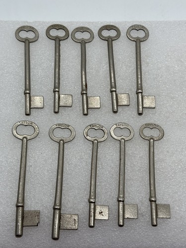 Vintage Taylor Lock Company Skeleton Keys Uncut Lot Of 10 Germany | eBay