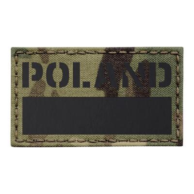 IR Poland Flag Polska Flaga Polish multicam infrared IFF tactical hook ...
