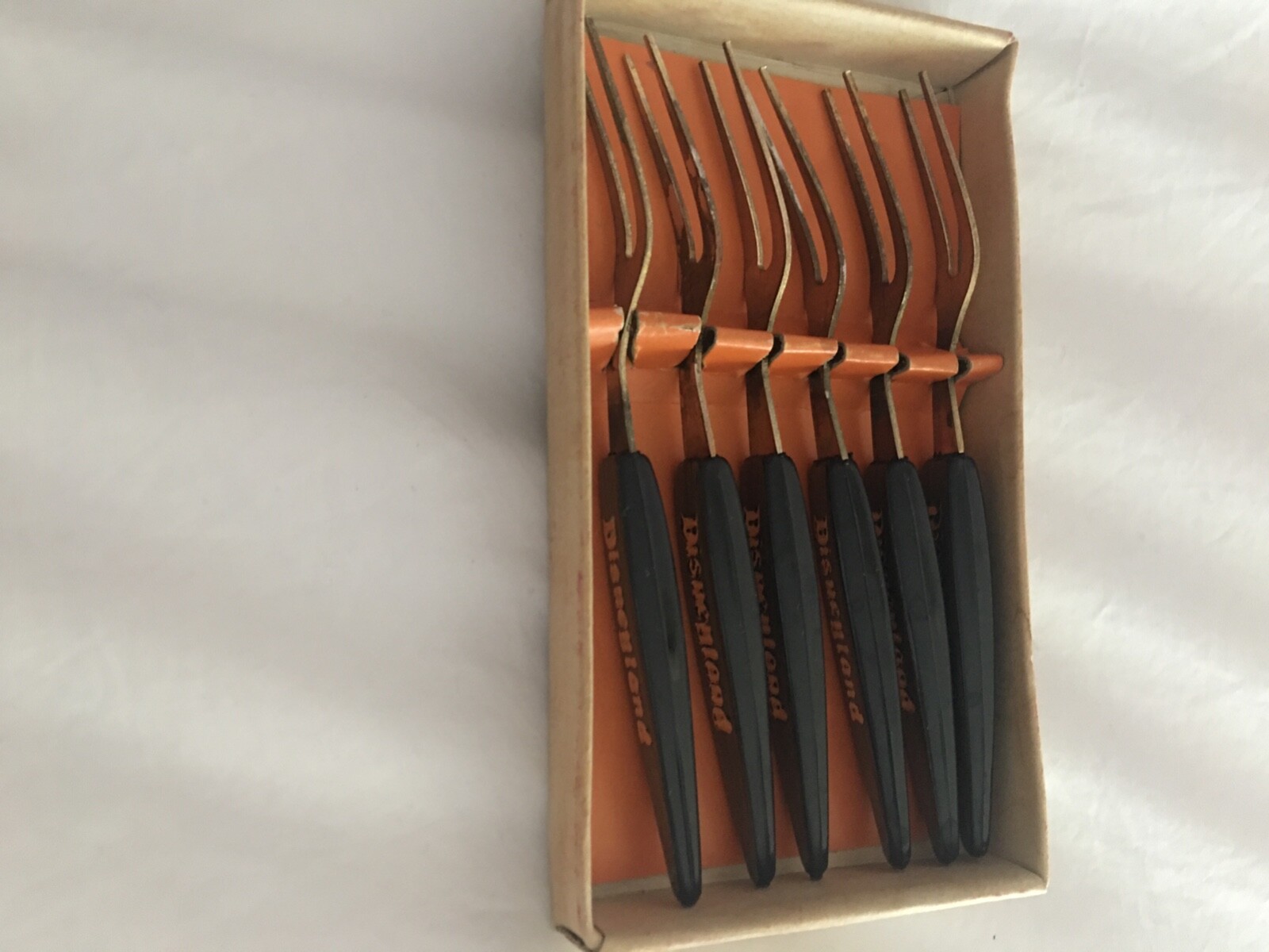 Vintage Disneyland Set of 6 Bronze Plated Mini Forks Walt Disney ...