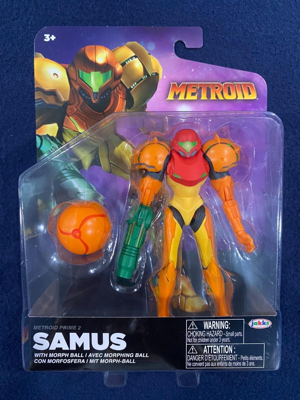 Metroid Samus w/ Morph Ball 4" Figure World of Nintendo Jakks Pacific ...