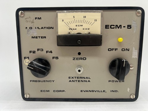 Scarce FM Modulation Meter ECM-5 ECM Corp. Untested | eBay