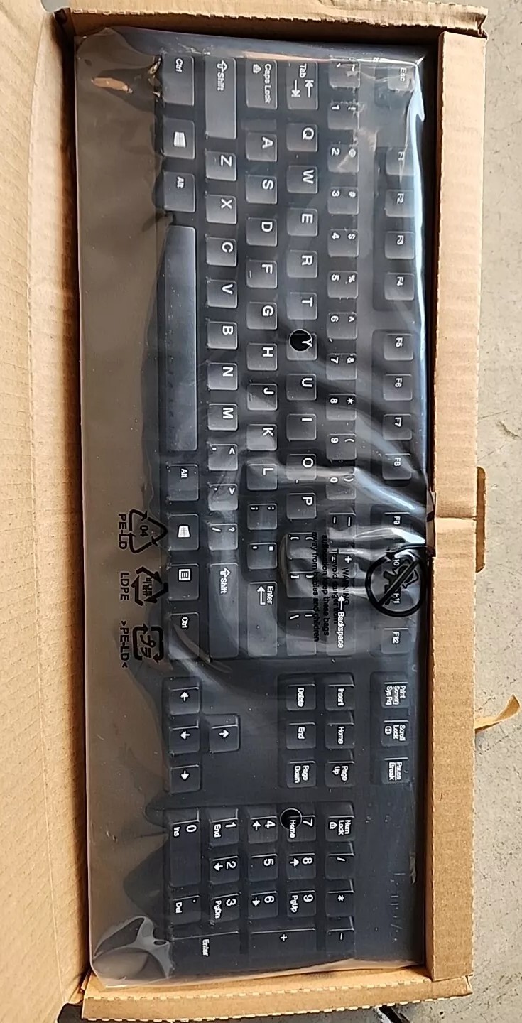 10 Pcs Lenovo 00XH688 KU-1619 SD50L79983 Wired USB PC Keyboard Free ...