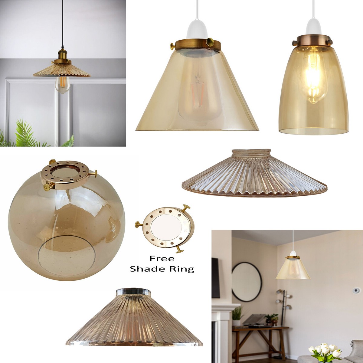 Glass Ceiling Lamp Shades Replacements