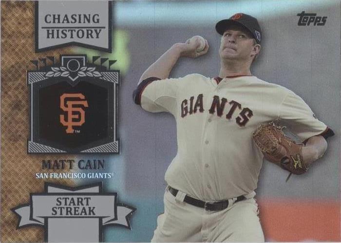 2013 Topps - Chasing History Matt Cain #CH-95 Silver Foil for sale ...