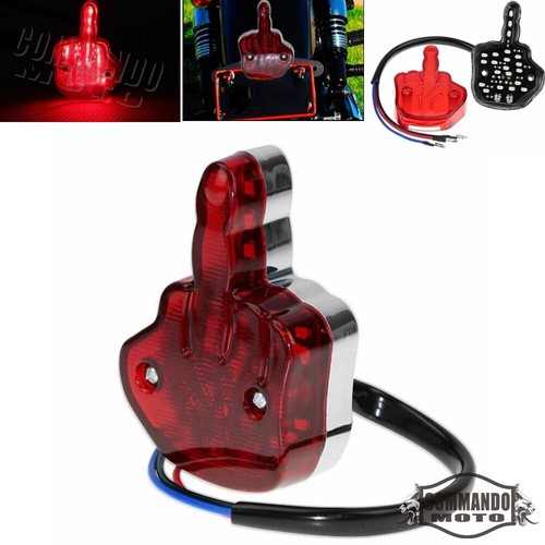 Middle Finger Custom LED Rear Brake Tail Light For Harley Sportster ...
