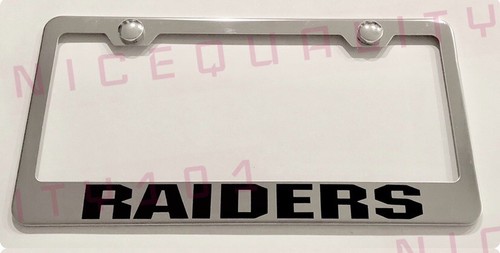 Las Vegas Raiders Stainless Steel Chrome Finished License Plate Frame ...
