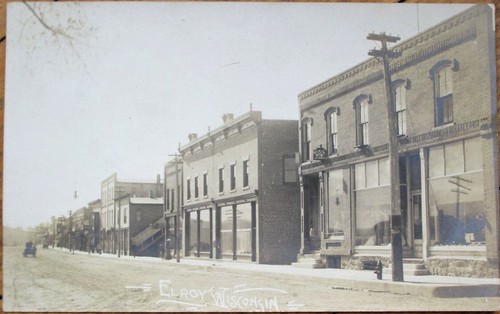 Elroy, WI 1910 AZO Realphoto Postcard: Main Street - Wisconsin Wis | eBay