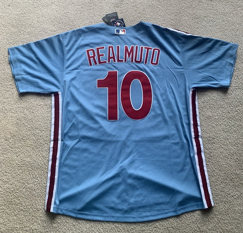 NWT Nike Philadelphia Phillies Powder Blue JT Realmuto Jersey Size XXL ...