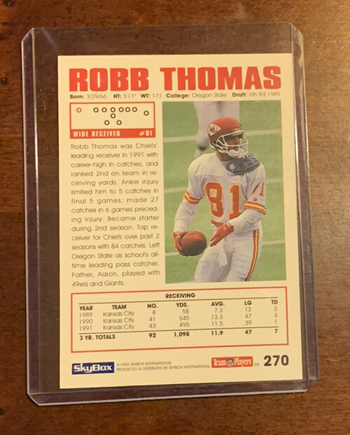 1992 Skybox Impact Robb Thomas #270 | eBay