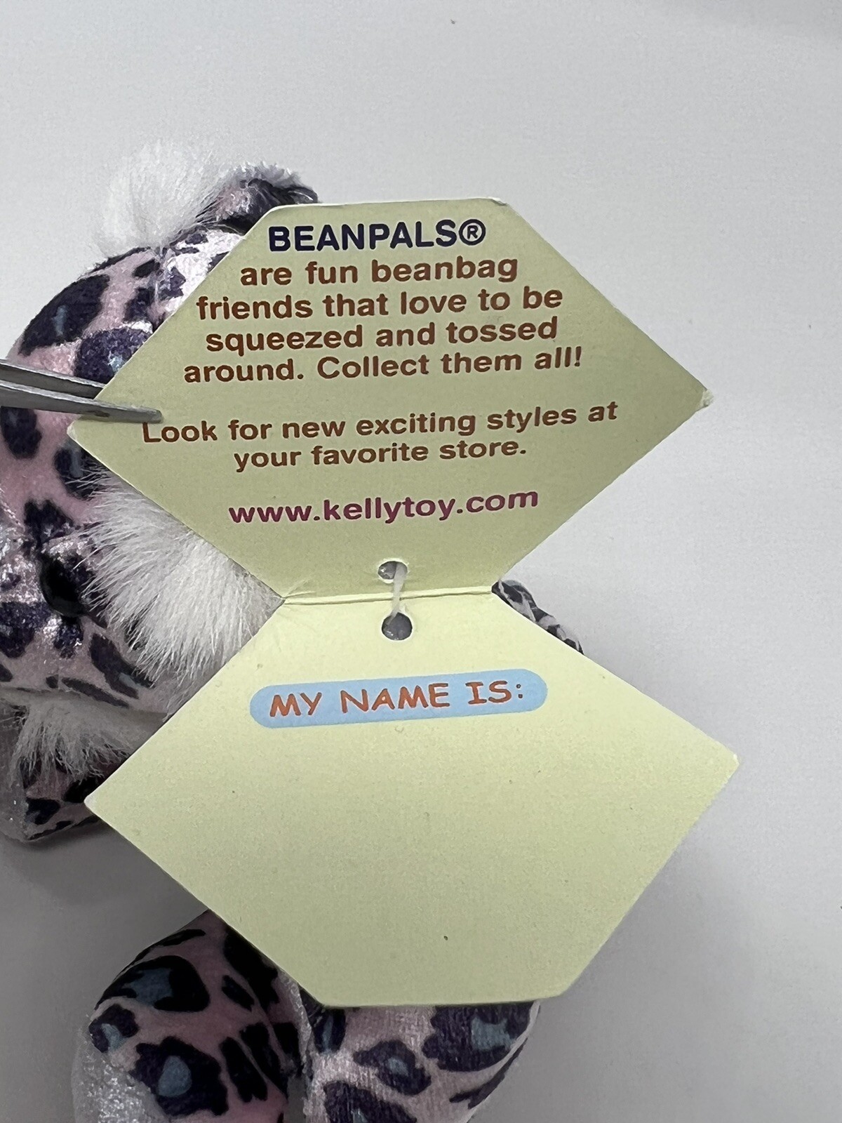 Kellytoy Beanpals Leopard Cat Bean Bag Plush Stuffed Animal Toy Pink ...