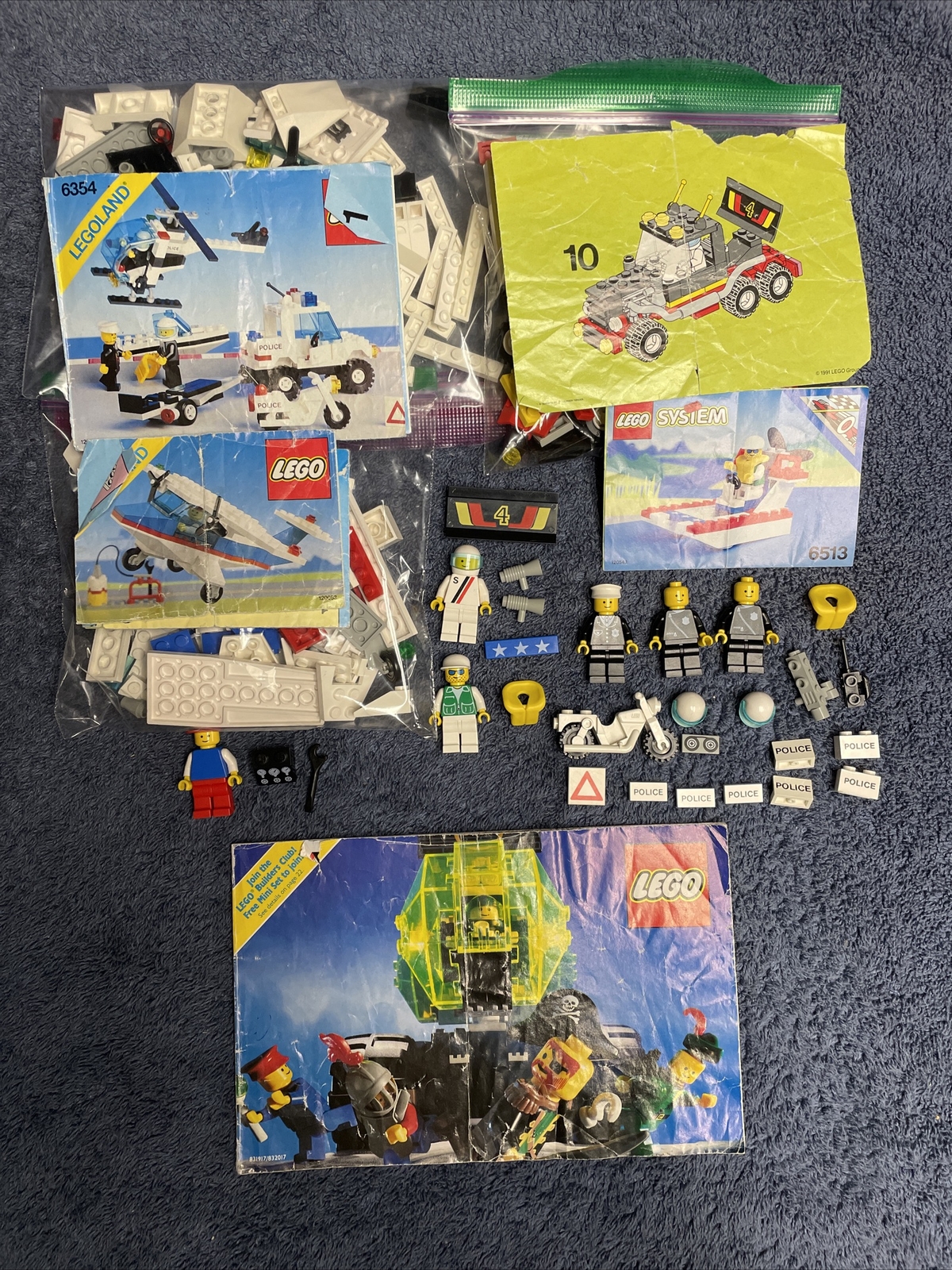 LEGO Town Lot 6354, 6513, 6669, & 6673 W/Books & Catalog All Complete ...