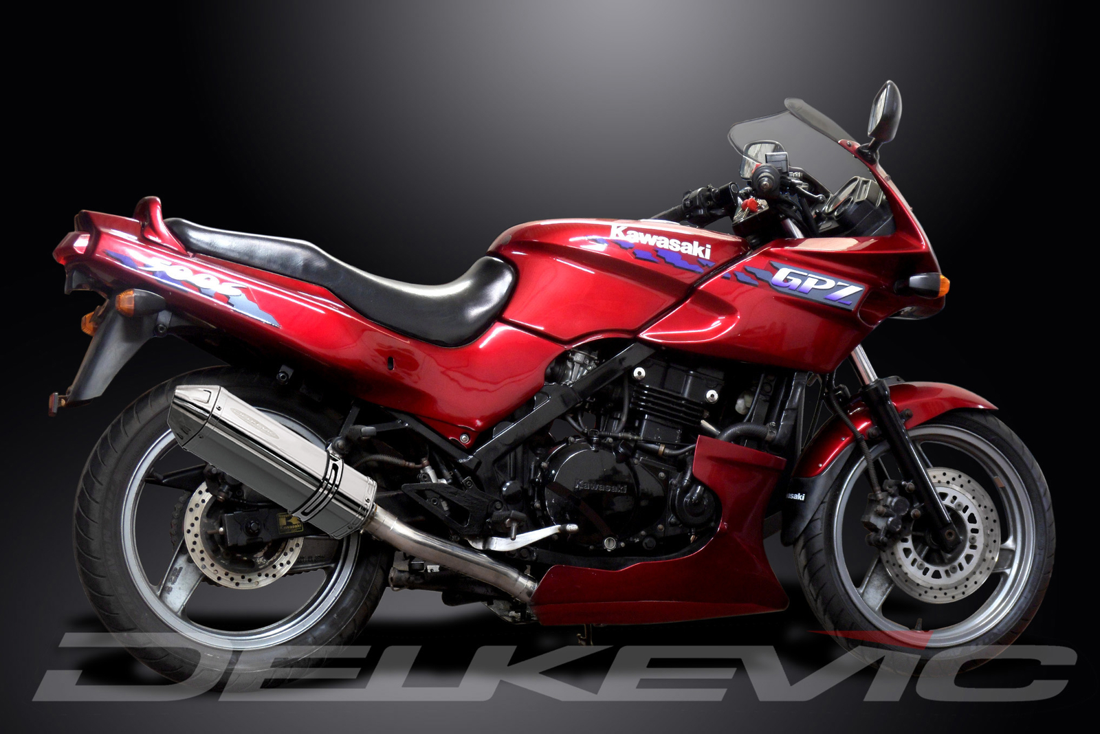 KAWASAKI GPZ500S FULL 2-1 EXHAUST SYSTEM 320mm STAINLESS TRI BSAU ...