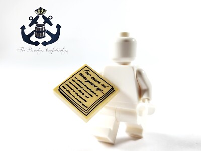 LEGO Minifigure Tan Tile 2 x 2 Gettysburg Address For Abraham Lincoln ...