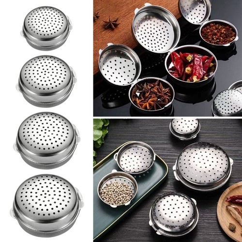 5Pcs Stainless Steel Tea Filter Spices Seasoning Ball Kitchen Cooking ...