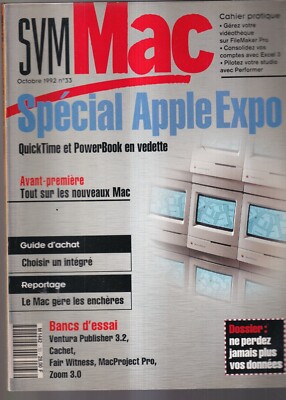 REVUE INFORMATIQUE SVM MAC N°33. OCTOBRE 1992. | eBay