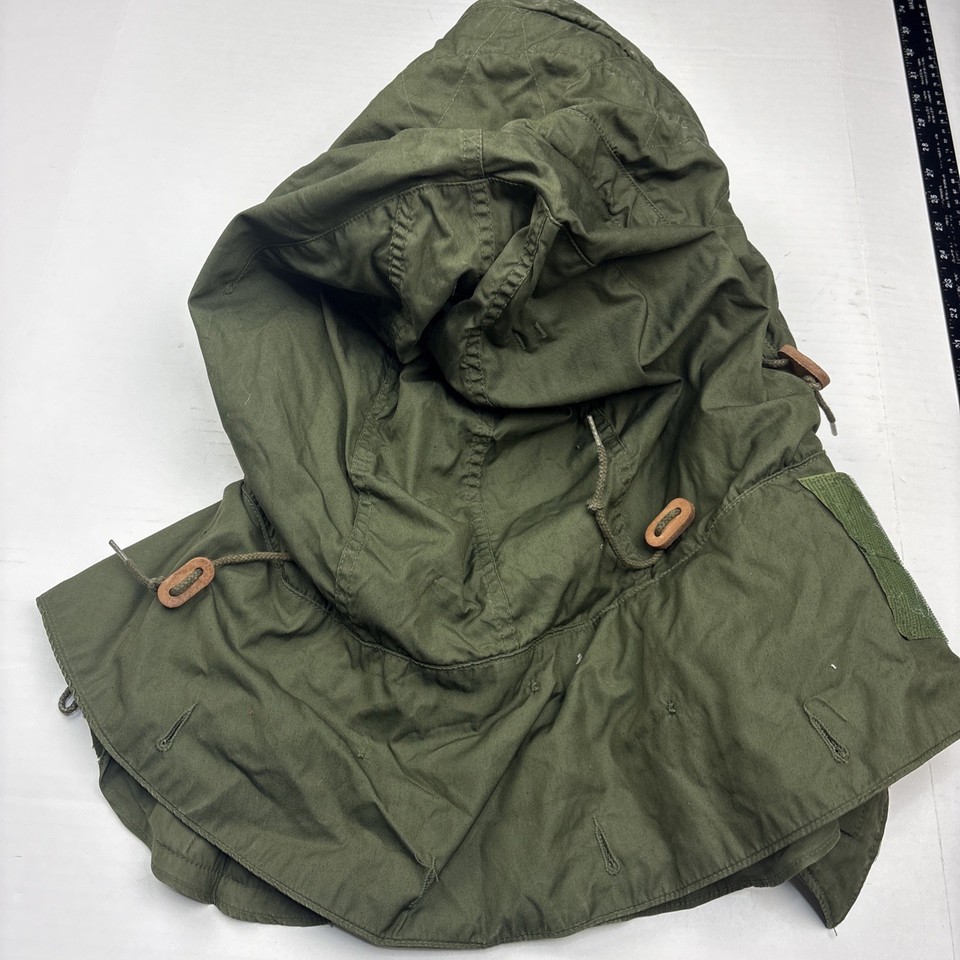 Vintage Military Hood Extreme Cold Weather Synthetic Fur Ruff Green OG ...