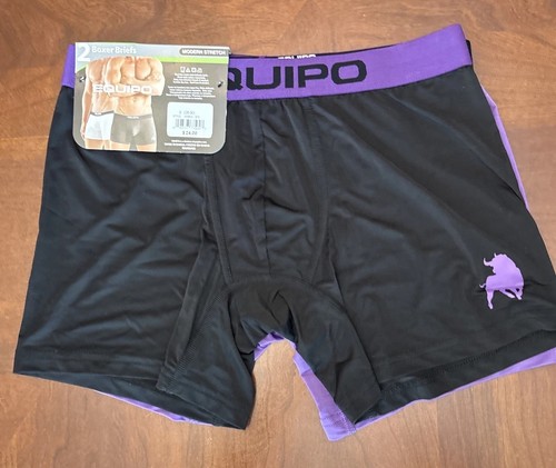 2 Pack equipo mens underwear Boxer Briefs Stretch Skull Bull Size S ...