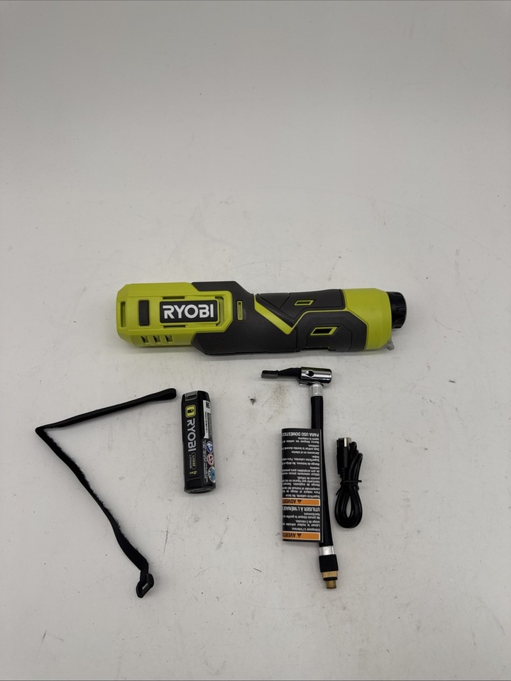 Ryobi FVIF51 USB Lithium Cordless High Pressure Portable Inflator Kit ...