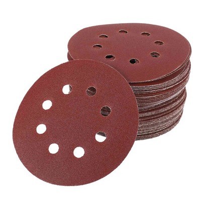 50Pcs 5 Inch 125Mm Round Sandpaper Eight Hole Disk Sand Sheets Grit3427 ...