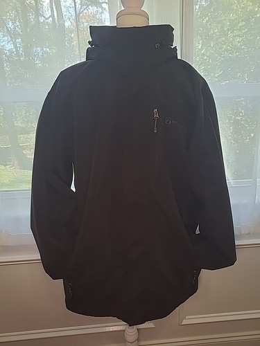 Rugged Elements Mens Tech Canvas Full Zip Hidden Hood JACKET (Saddle ...