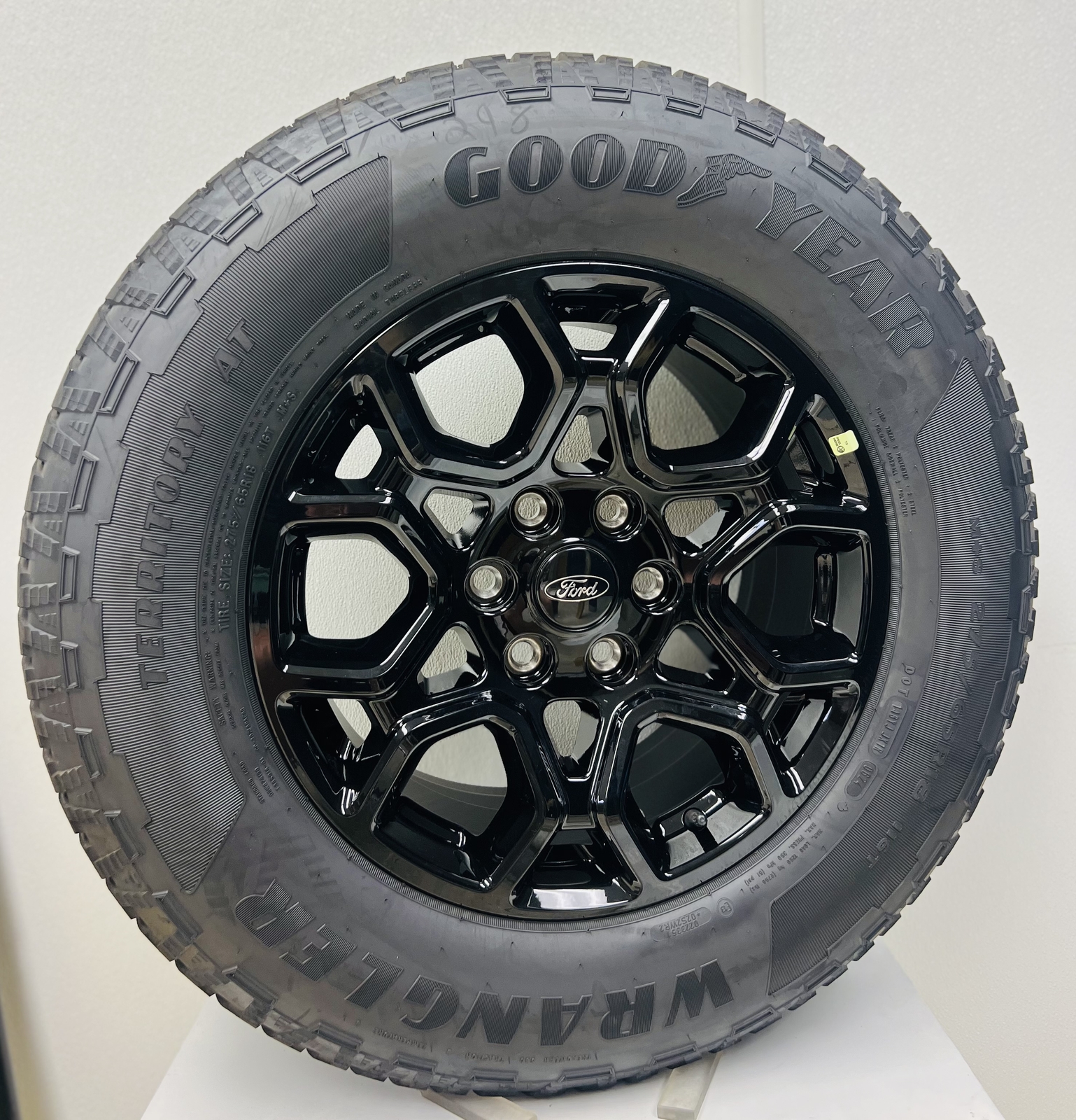 Ford F150 OEM 18" Black Wheels Goodyear AT Tires Fits 2015-2025 TPMS ...