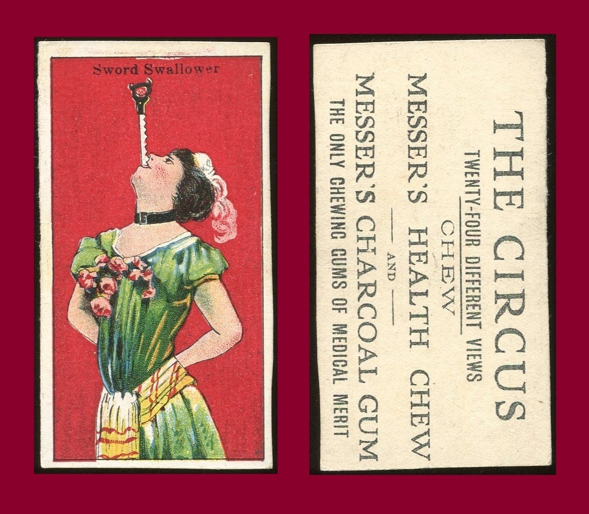 1900s E44 Messer's Gum "The Circus" Sword Swallower **AA-5378** | eBay