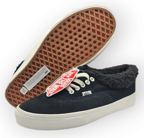 Vans Faux Fur Skate Shoes Sneakers Mens 9 / Womens 10.5 Black White ...