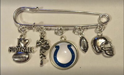 Indianapolis Colts Football Kilt Pin White Logo Helmet 2.75” Purse ...