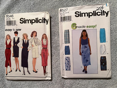 2 Simplicity Patterns ~ 8546 & 8527 ~ Size 6-10 ~ ~ ~ ~ ~ Listing MP 66 ...