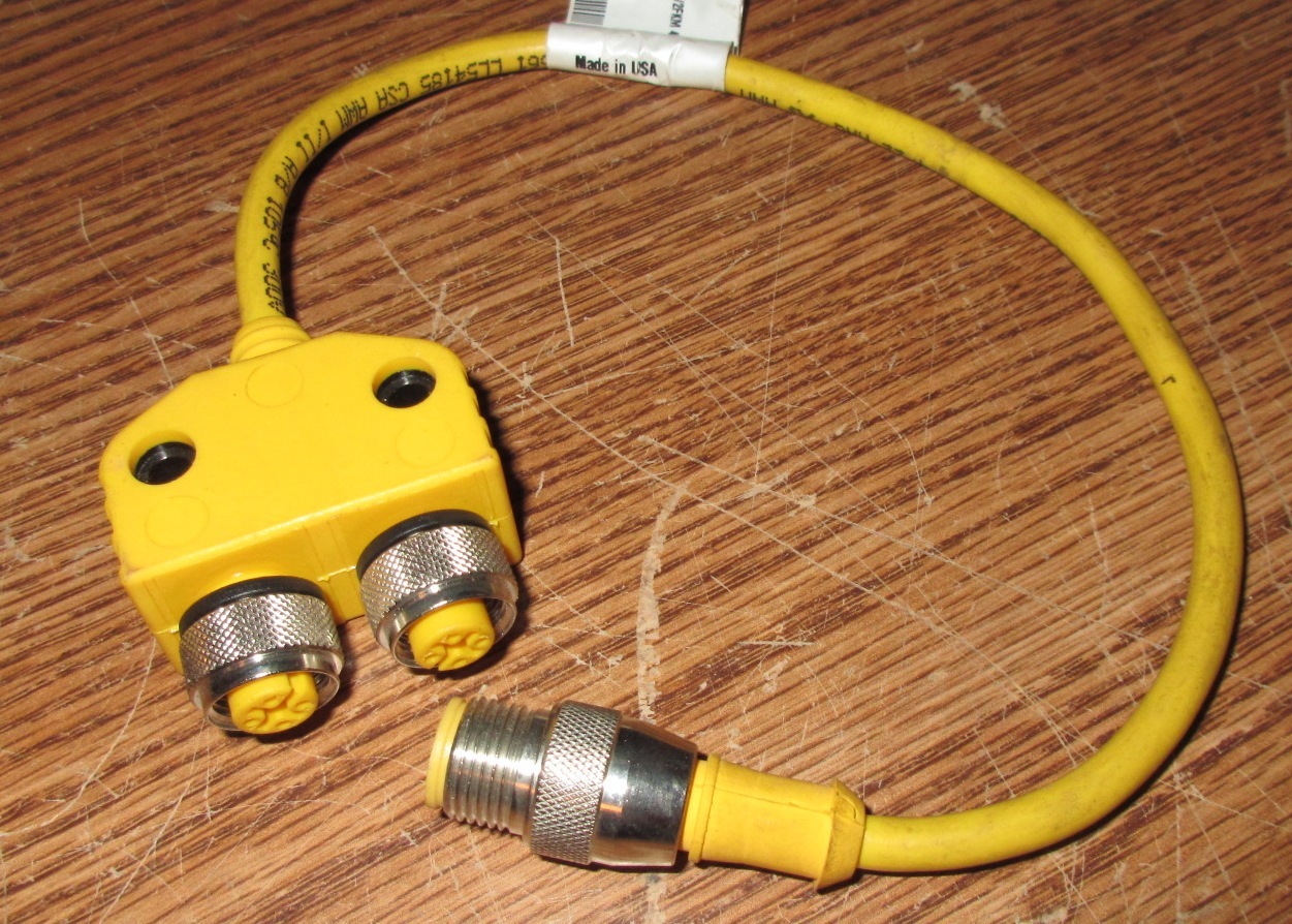 TURCK VB2-RS 4.43T-0.3/2FKM 4 MOLDED CORDSET TWIN JUNCTION SPLITTER ...