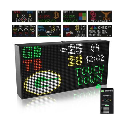 Glance LED Ticker - Customizable LED Display Sports Ticker, LED Display ...