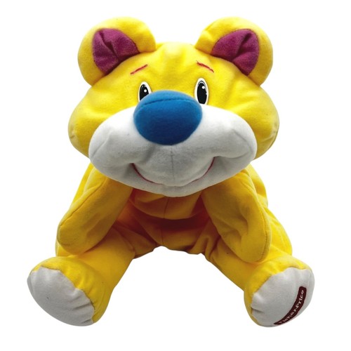 Fisher Price Vintage Yellow Rumple Bear Blue Nose 15" 1999 Floppy Plush ...