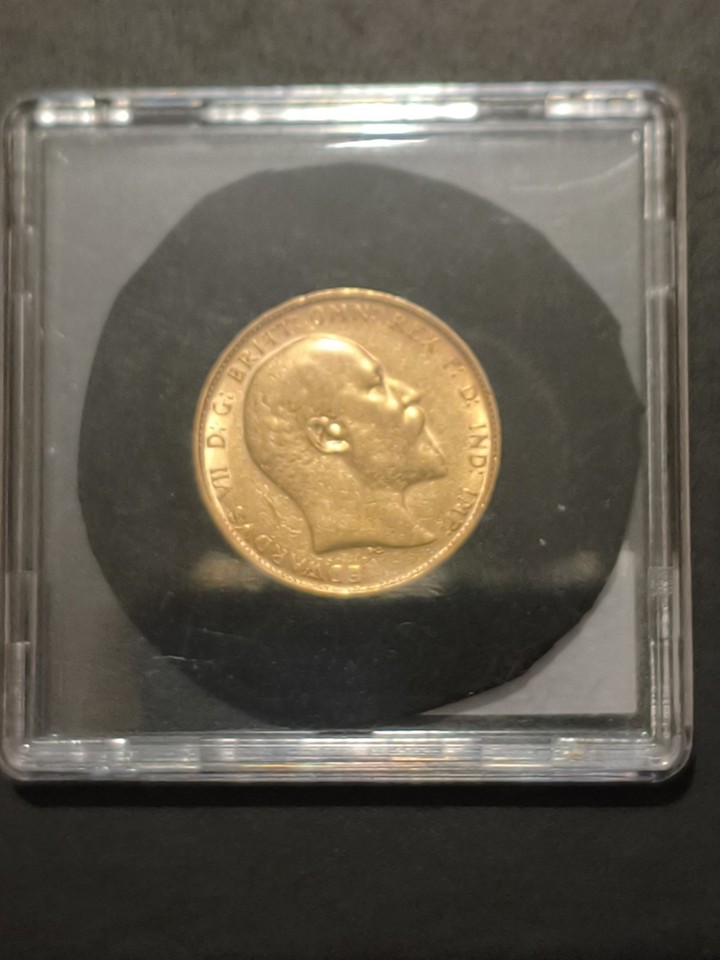 King Edward VII 1909 22ct Gold Full sovereign in capsule | eBay UK