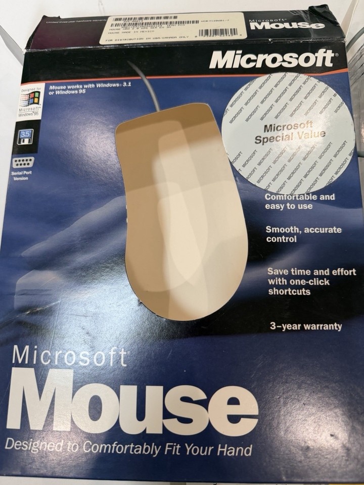 Microsoft Mouse 2-Button Serial Port Version for Windows 95 Complete ...
