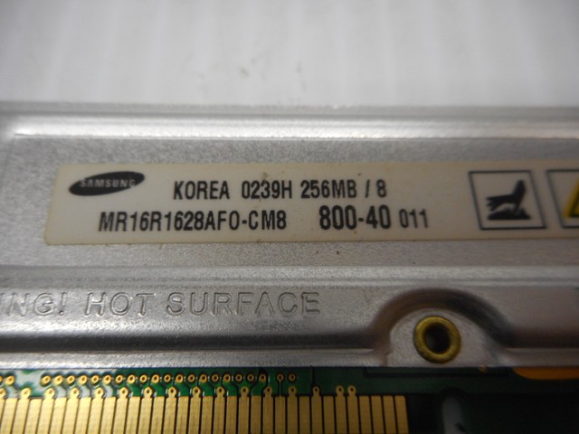 256mb Samsung Non-ecc RDRAM Pc800-40 Mr16r1628af0-cm8 Rimm RAMBUS ...