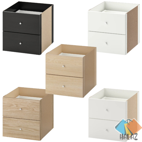 IKEA Kallax 2-Drawer Insert Compatible Storage Organizer for Cube Shelf ...