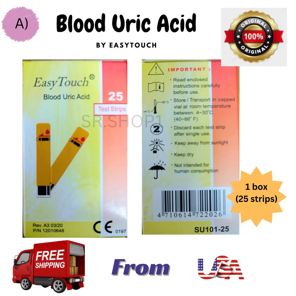 Strips Test Easy Touch Original Blood (Uric Acid/Hemoglobin/Glucose ...
