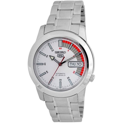 Seiko SNKK25 Men's Watch Automatic Stainless Steel White Dial ...