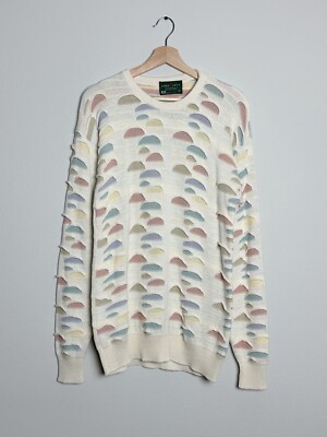 Vintage Lord Jeff Knit Sweater Easter Pastel Peel Away Color | eBay