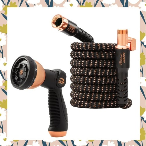 Pocket Hose 50FT Expandable Copper Bullet Garden Hose w/ Nozzle - USA ...