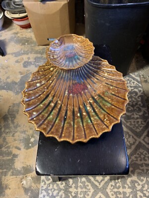 Vtg McCoy Marano Line Shell/Clam 2 Tier Chip Dip Platter # 911 | eBay