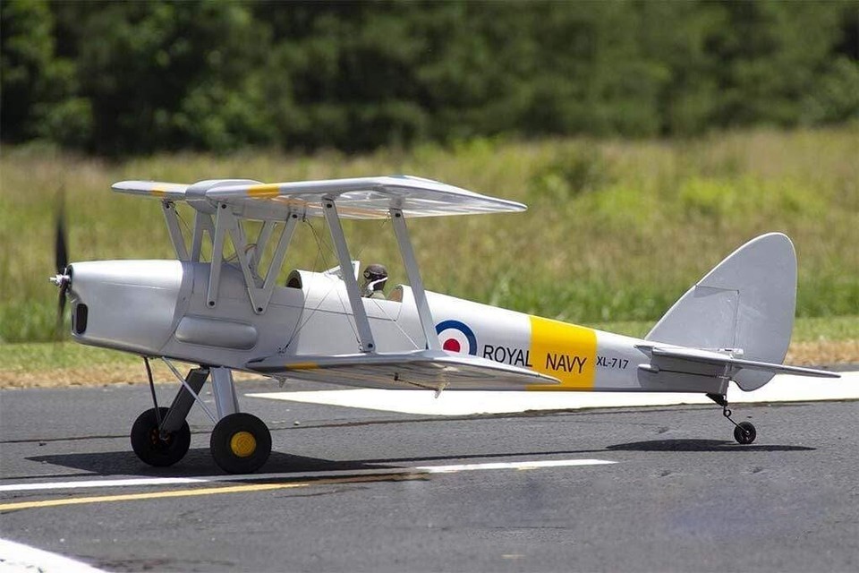 RC Airplane Aircraft Biplane DH.82 Tiger Moth Royal Navy 1400mm 55 ...
