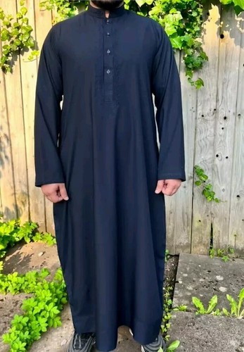 Mens Thobe Jubba Nehru Stand Collar Islamic Clothing | EMBROIDERED ...