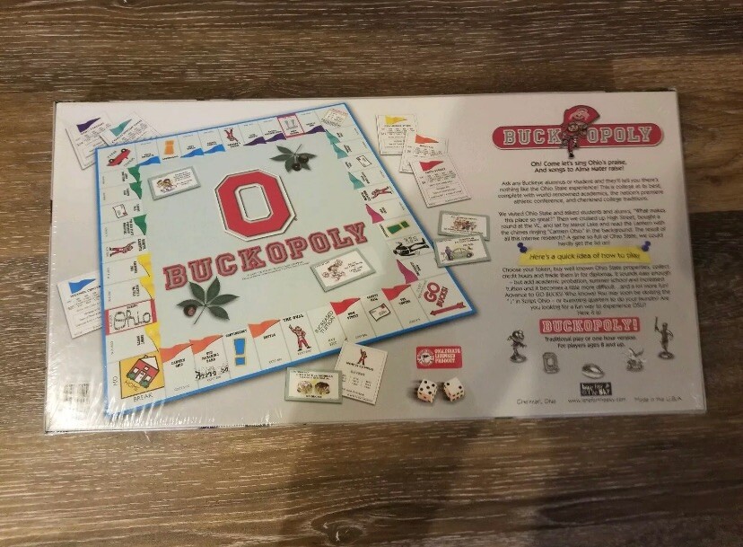 OSU BUCK-OPOLY MONOPOLY BOARD GAME THE OHIO STATE BUCKEYES Collegiate ...