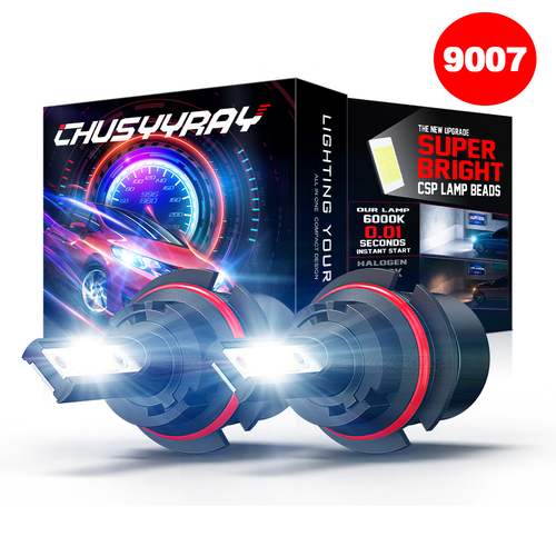 2PCS LED Headlights Bulbs 9007 HB5 Low beam 2 Sides CSP LED Bulbs For ...