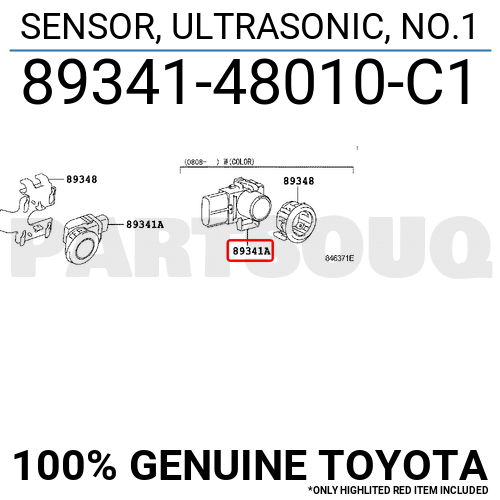 8934148010C1 Genuine Toyota SENSOR, ULTRASONIC, NO.1 89341-48010-C1 | eBay